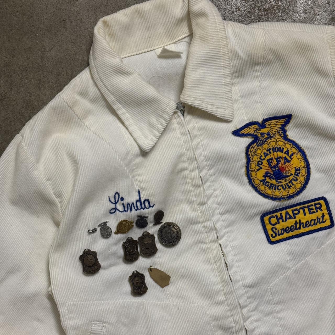 Vintage FFA Chapter Sweetheart White Corduroy... | Depop