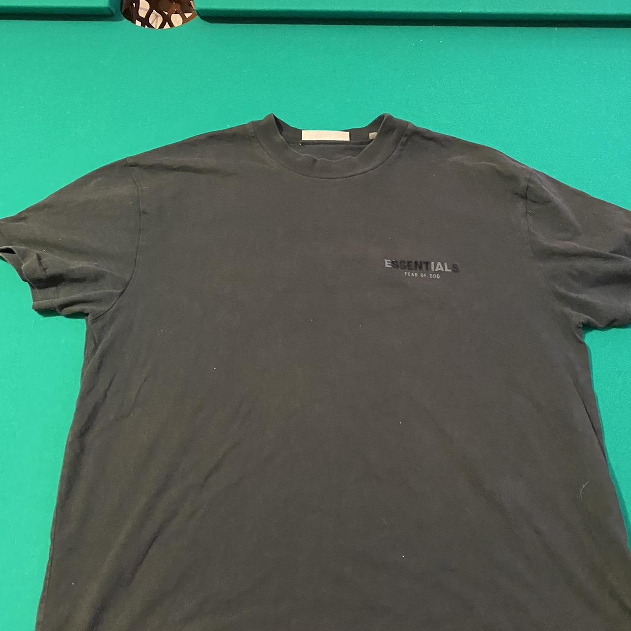 Black “Essentials” t-shirt (missing letters) - Depop