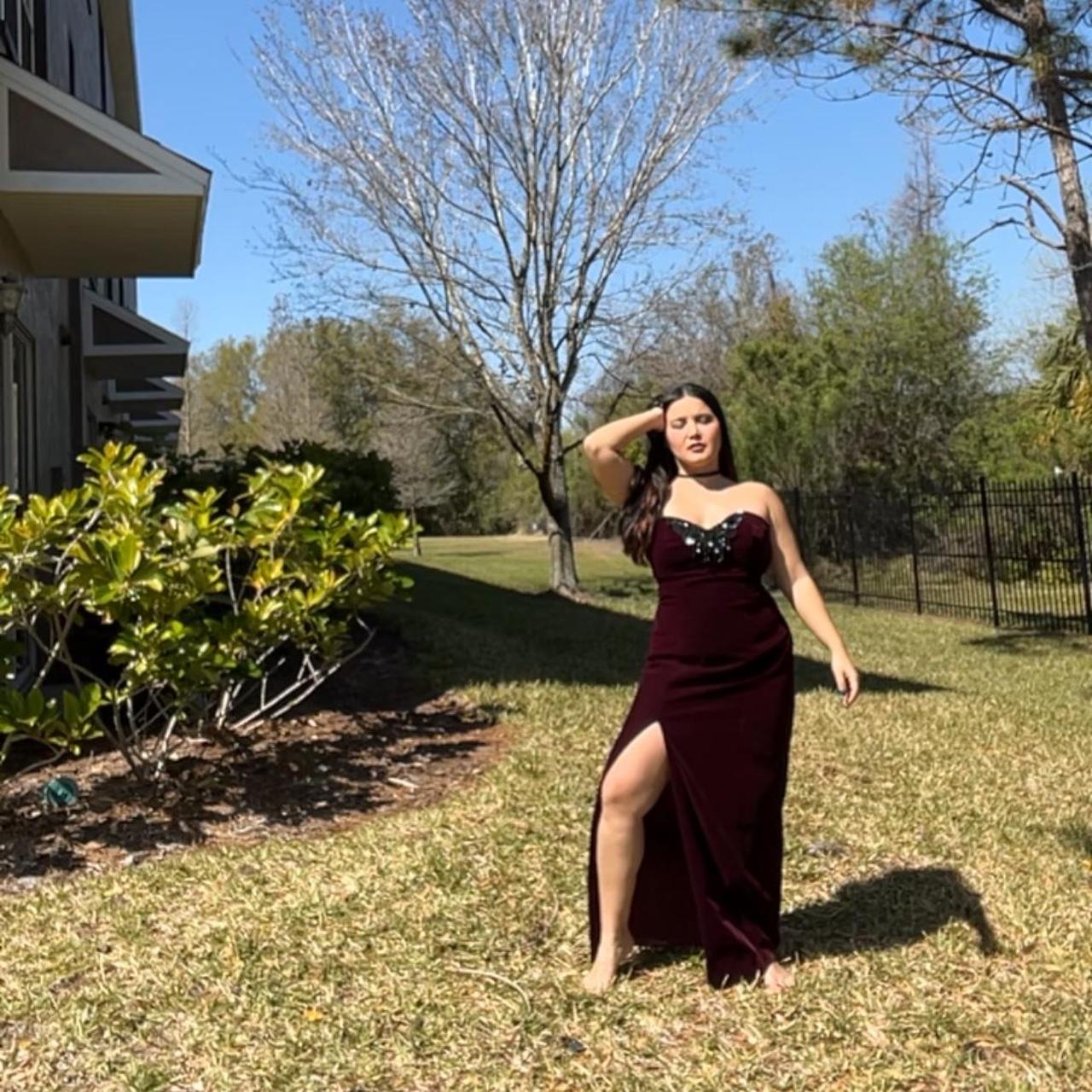 Vintage goth princess prom dress in velvet🖤 #goth... - Depop