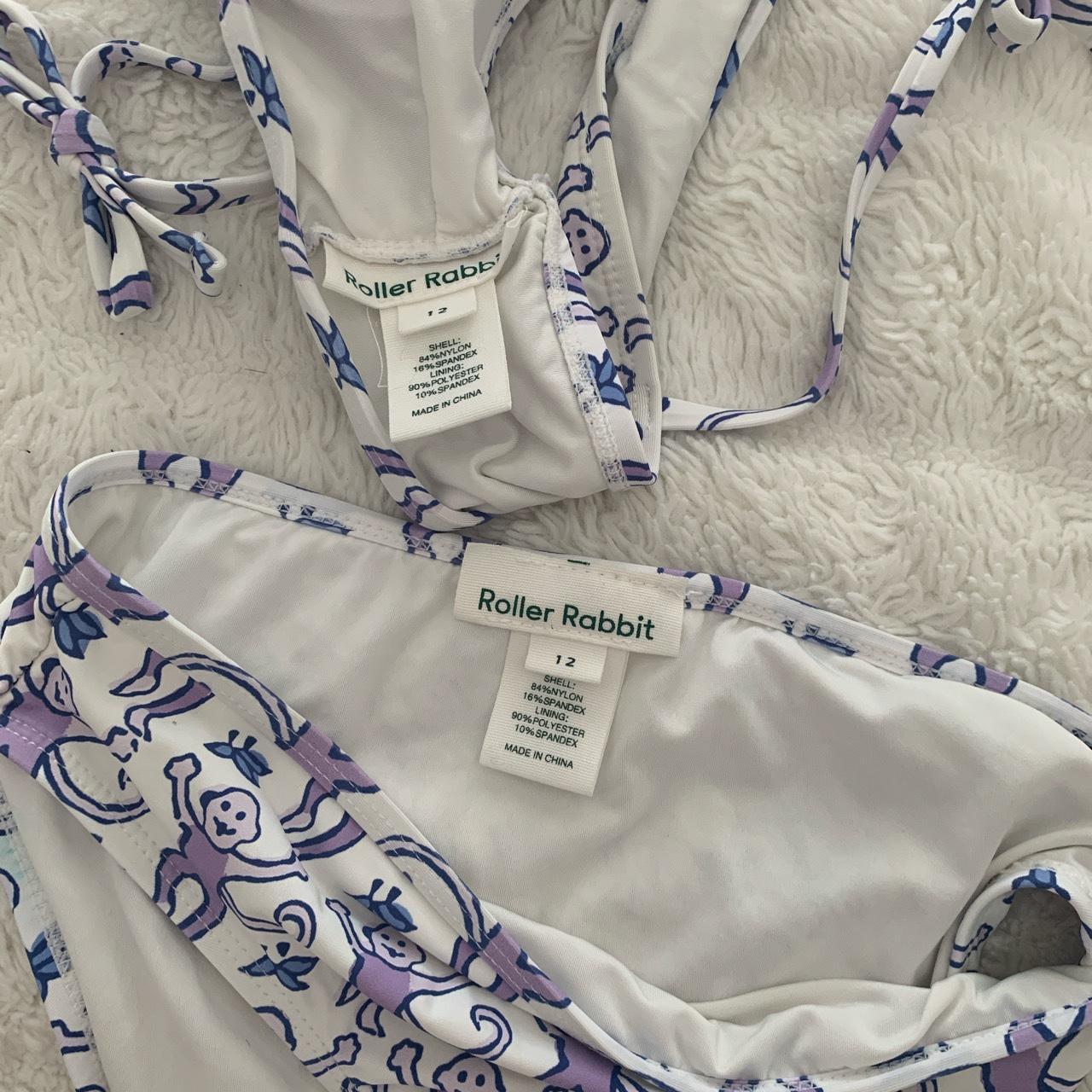 Roller rabbit purple monkeys kids swim suit -size... - Depop