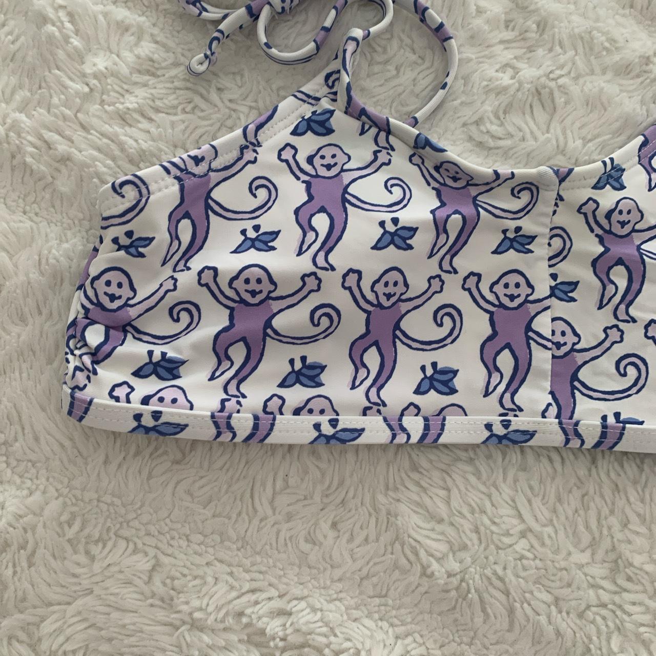 Roller rabbit purple monkeys kids swim suit -size... - Depop
