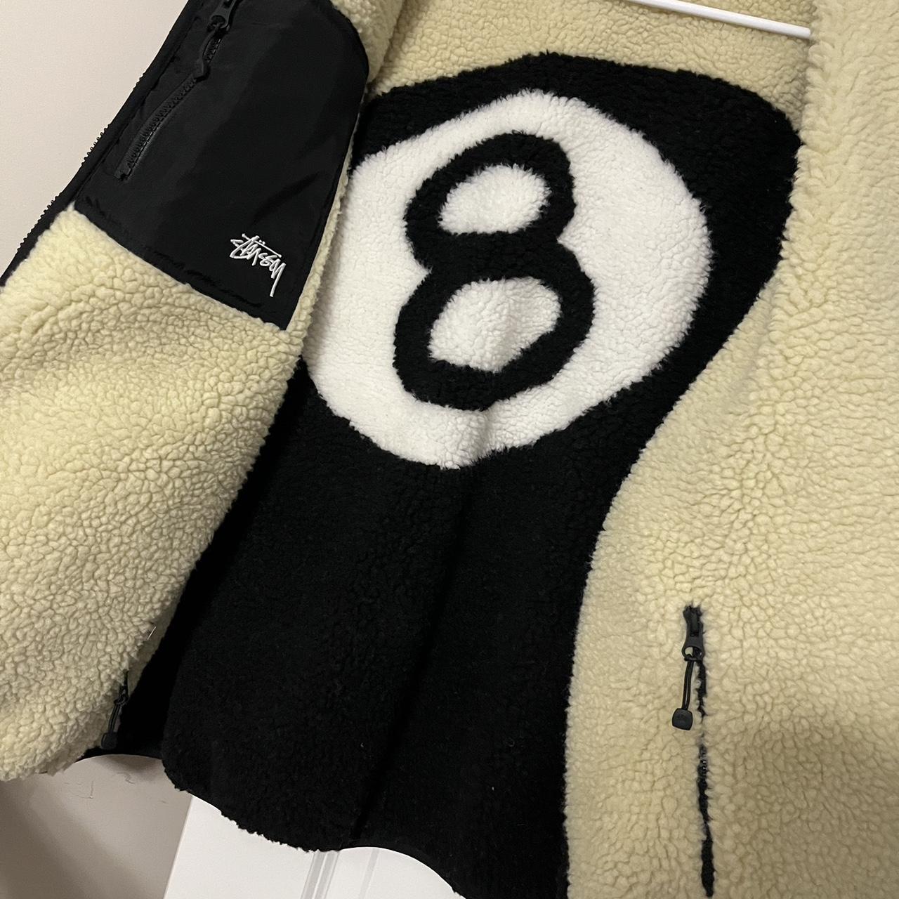 Stussy 8 Ball Sherpa Reversible Fleece. Worn only a... - Depop