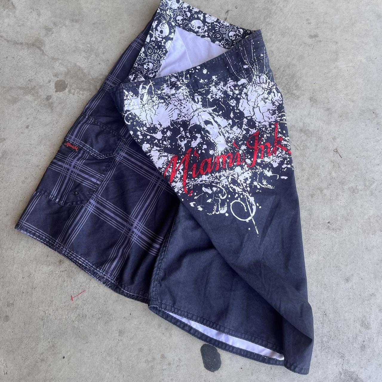 Y2K affliction style Miami ink swim suit. Message... - Depop