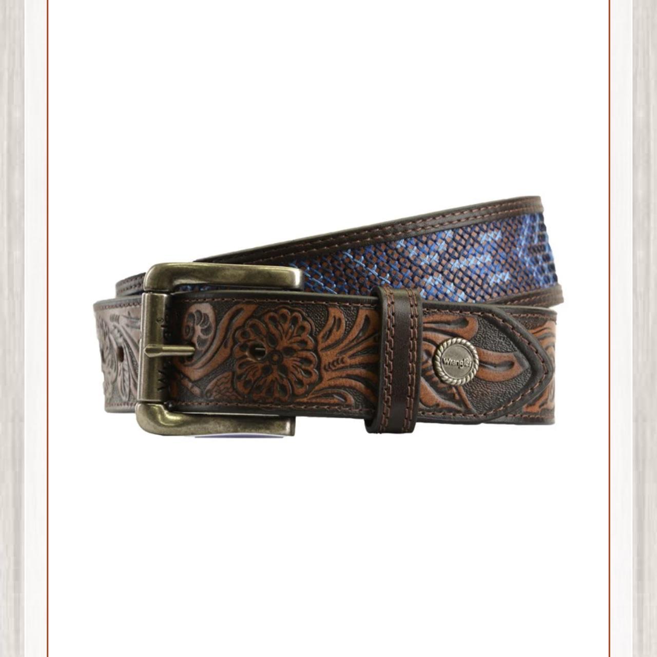 Wrangler Ryan Belt Worn once - Depop