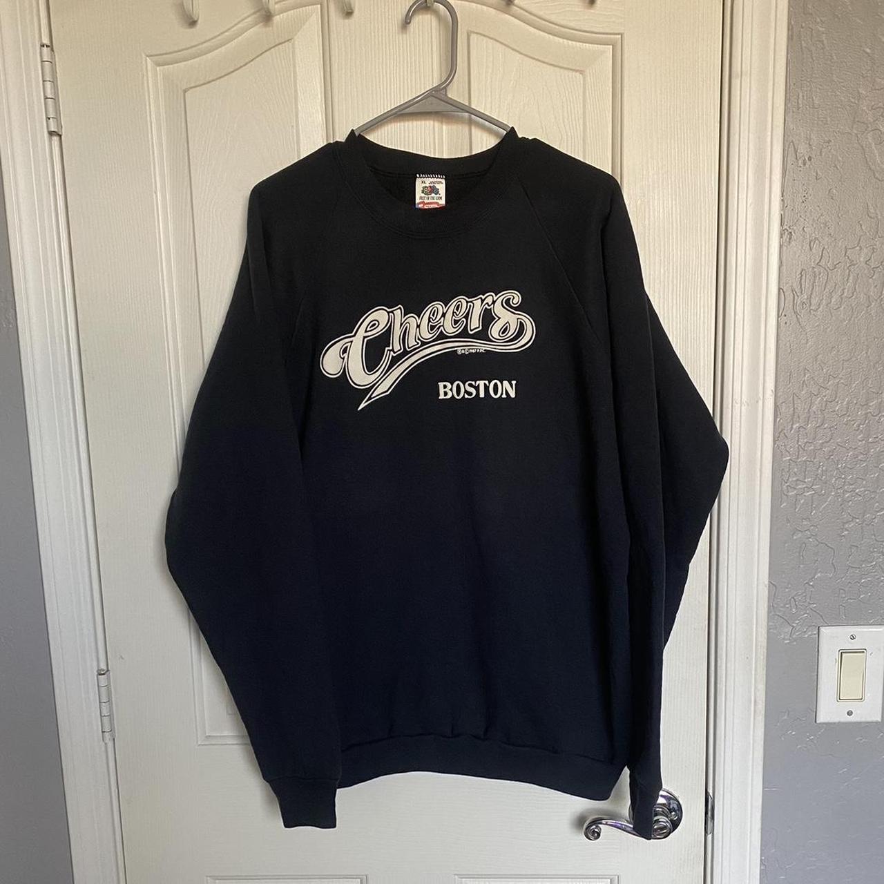 Vintage navy blue Boston Cheers 1987 crew neck... - Depop