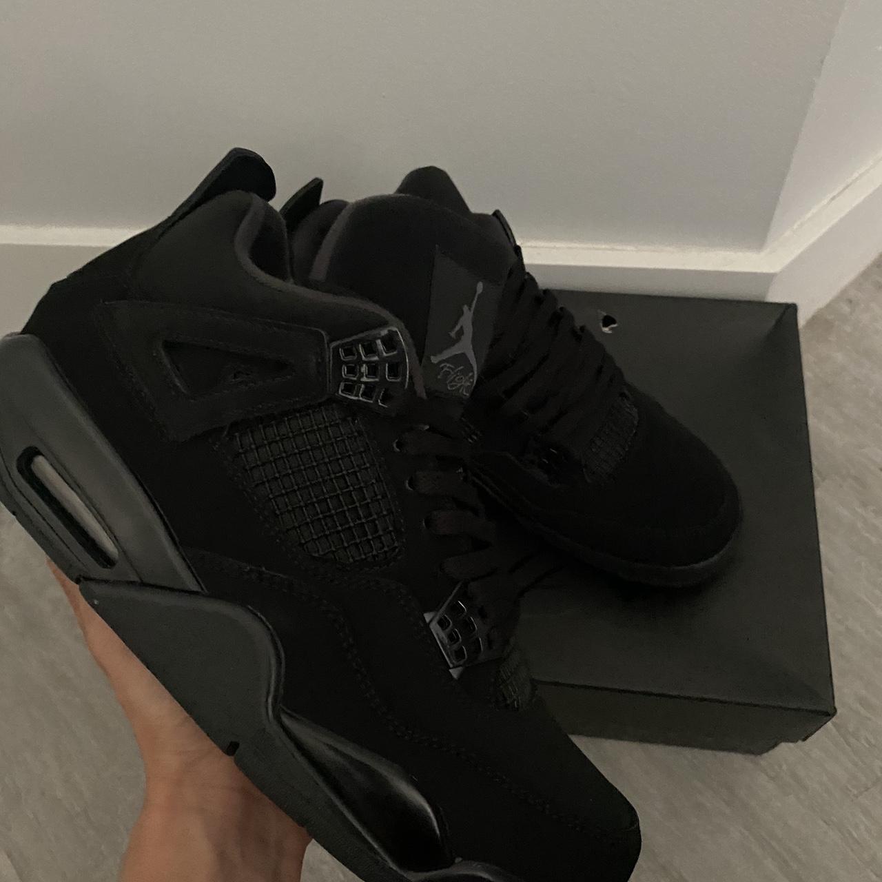 Black Cat Jordan 4s Size: 9 Inflatable shoe trees... - Depop