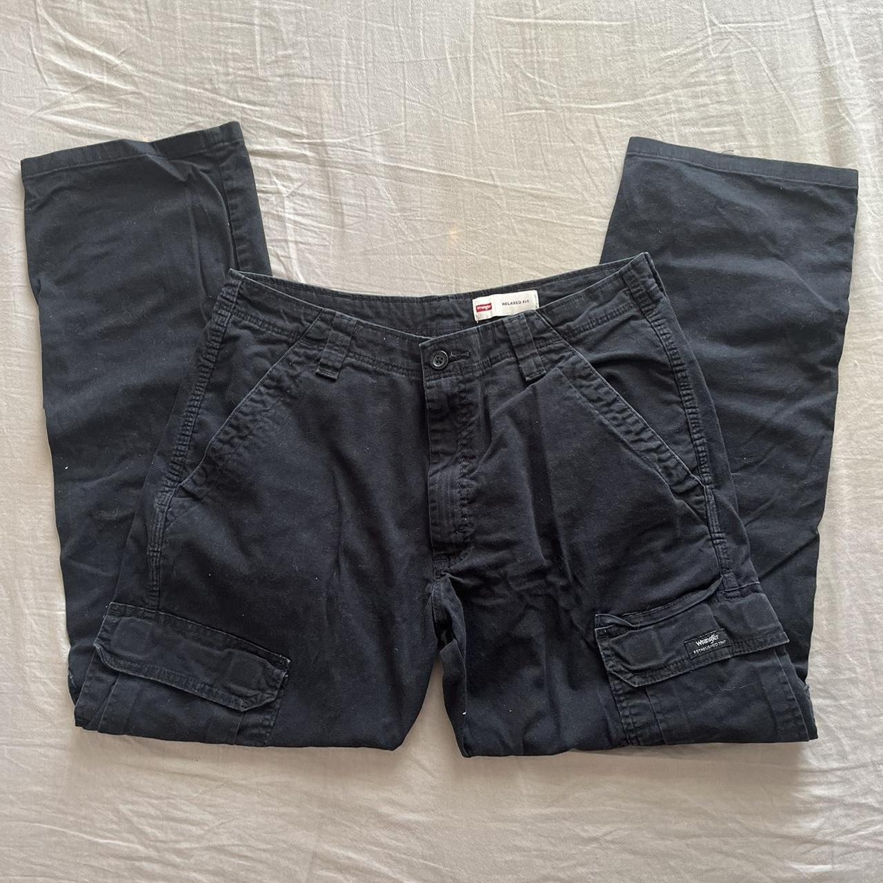 adorable black wrangler cargos these cargos could be... - Depop