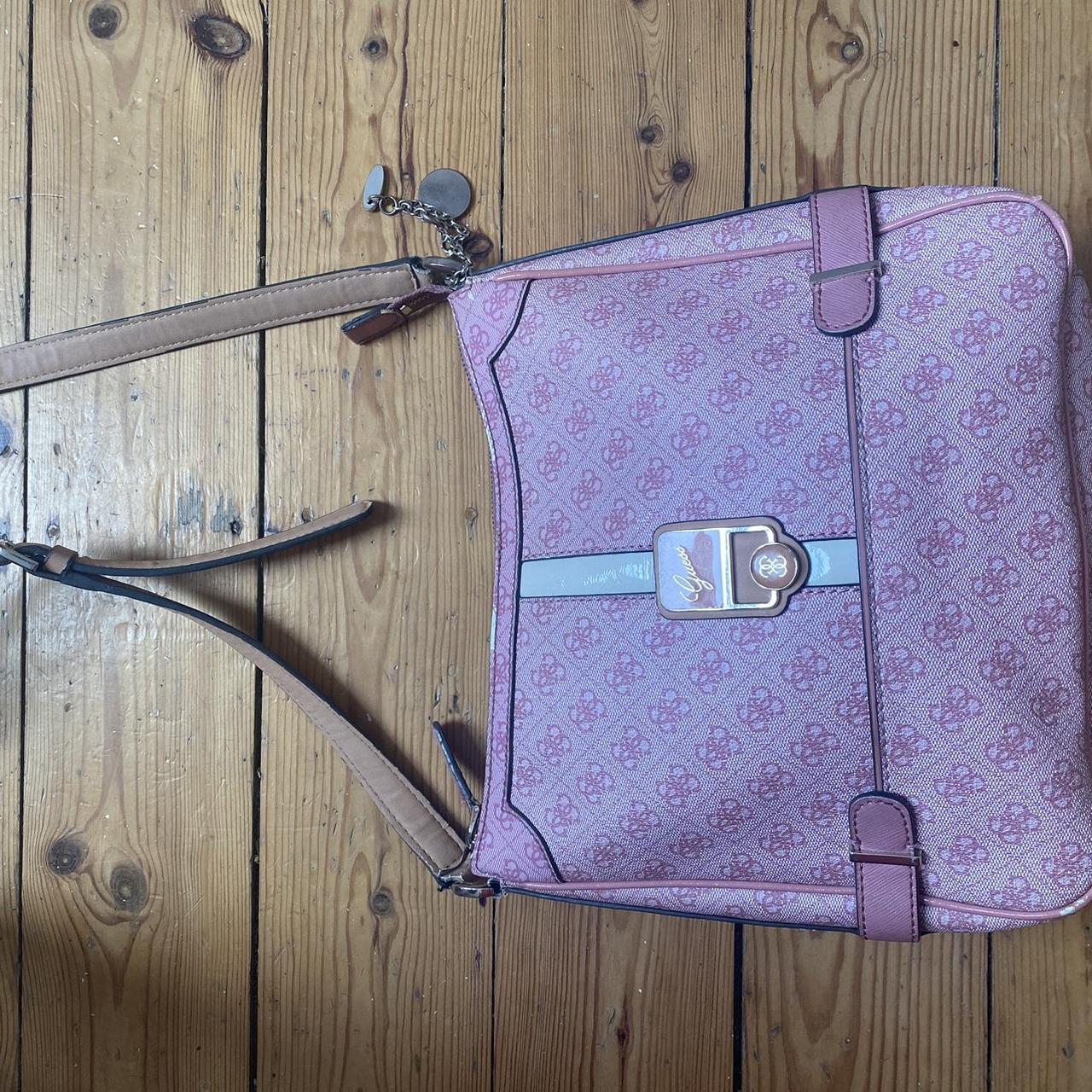 Vintage pink guess bag Rare Pattern Slight wearing... - Depop