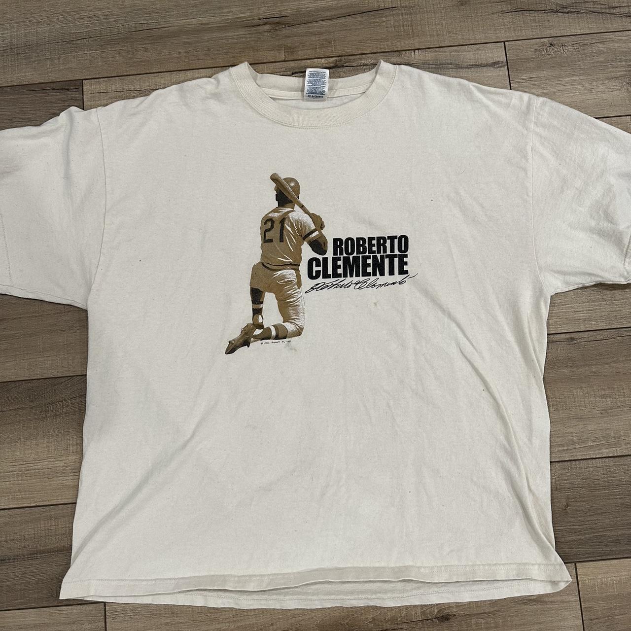 Vintage Roberto Clemente shirt, size XL, great... - Depop