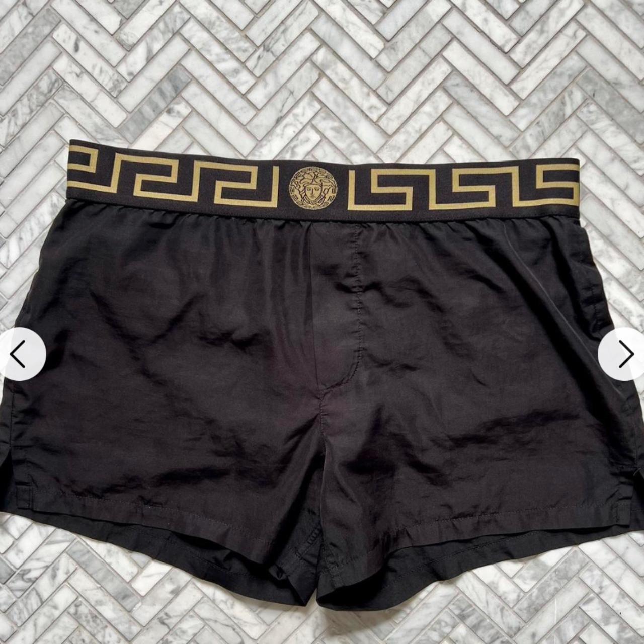 Men’s Black Versace Swim Shorts - Size 3 (Small) -... - Depop