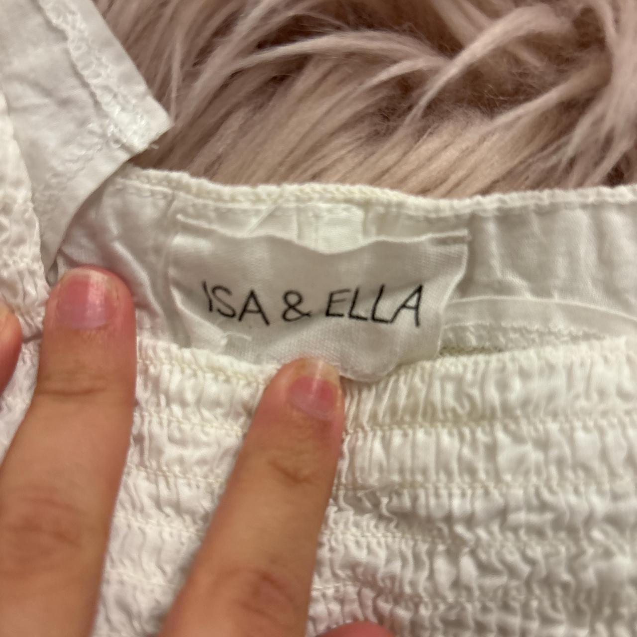 White eyelet top with elastic waistband #eyelettop... | Depop