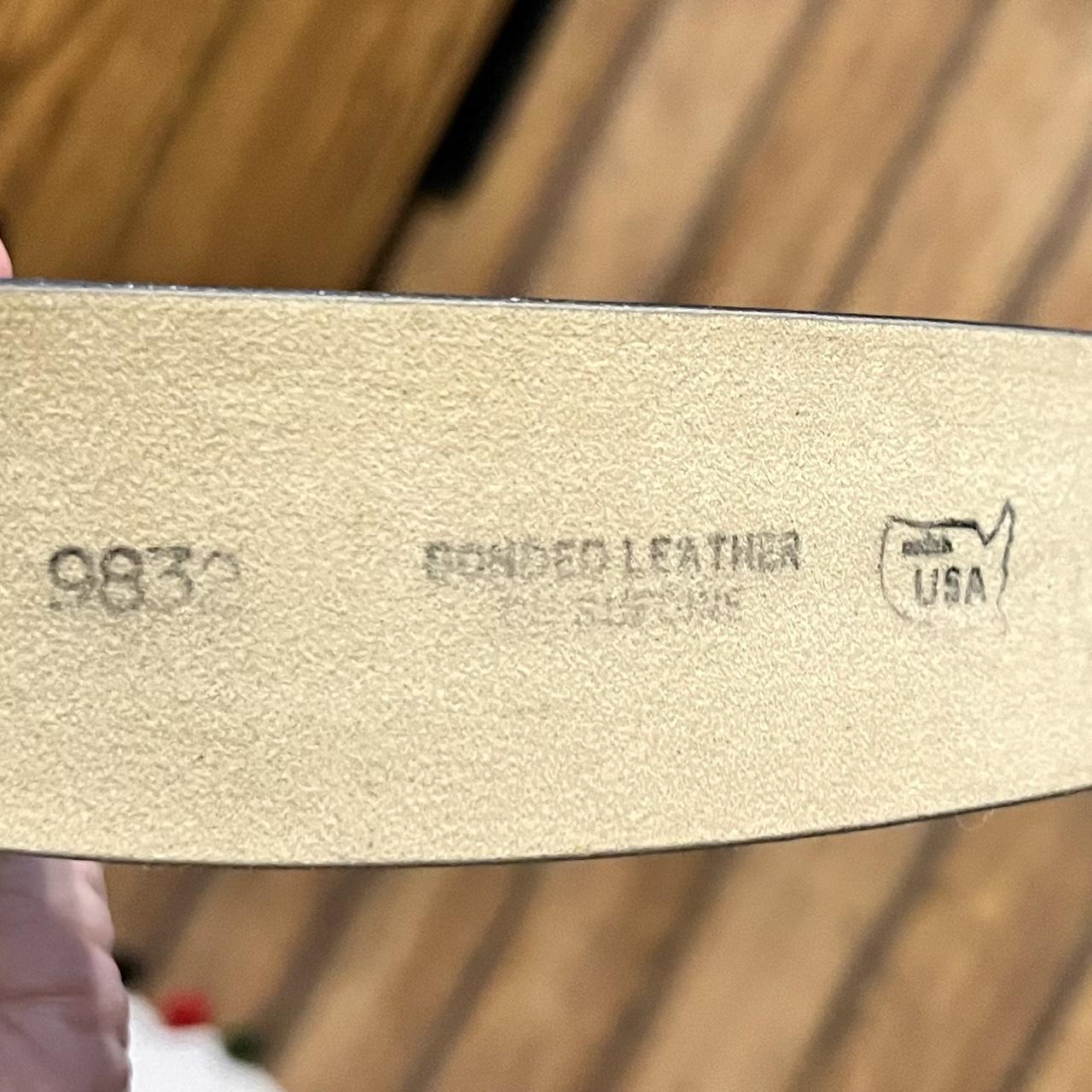 80’s Boston Belt Black leather design USA made Retro... - Depop