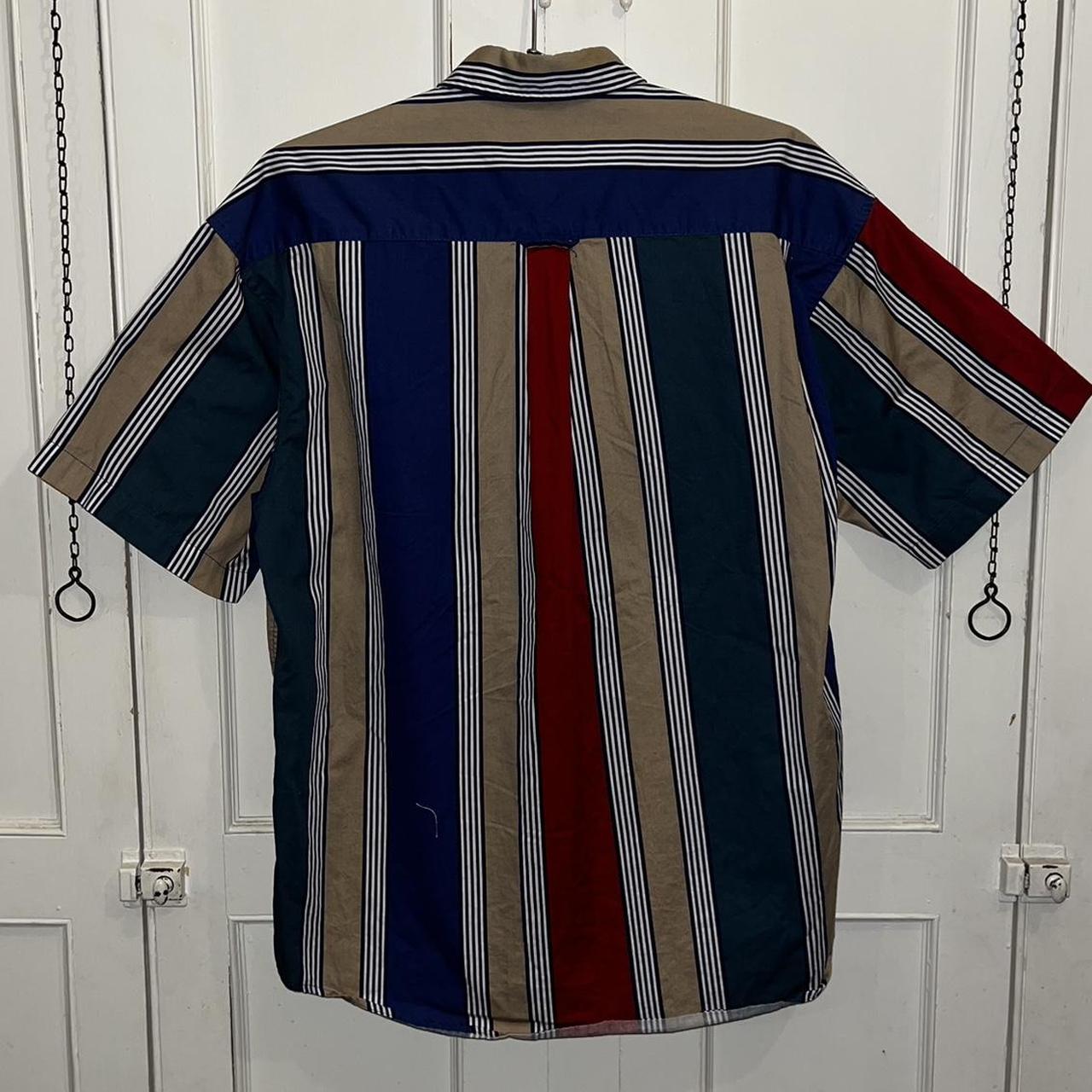 Vintage GFC Trading Company Striped Short Sleeve... - Depop