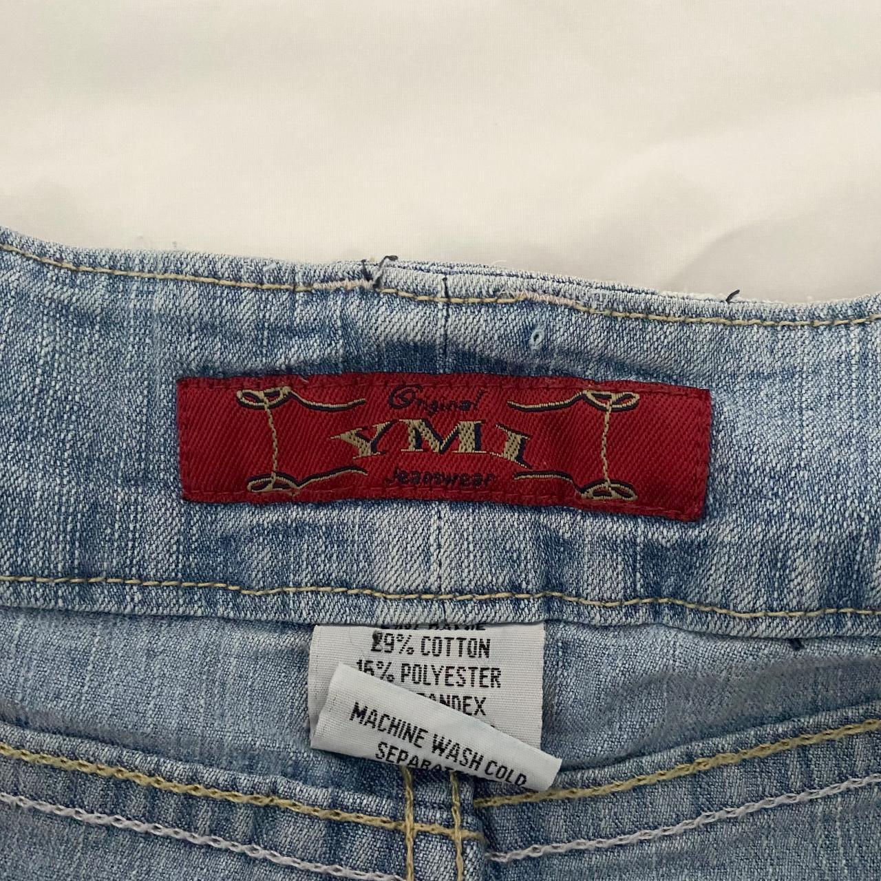 cute vintage YMI jeans pink lace denim rara ruffle... - Depop