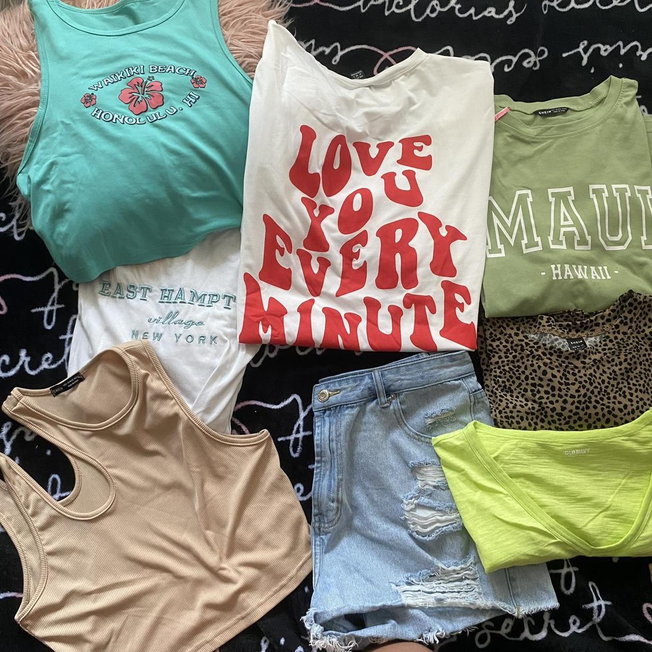 Shein bundle. It includes shorts, t-shirts & cropped... - Depop