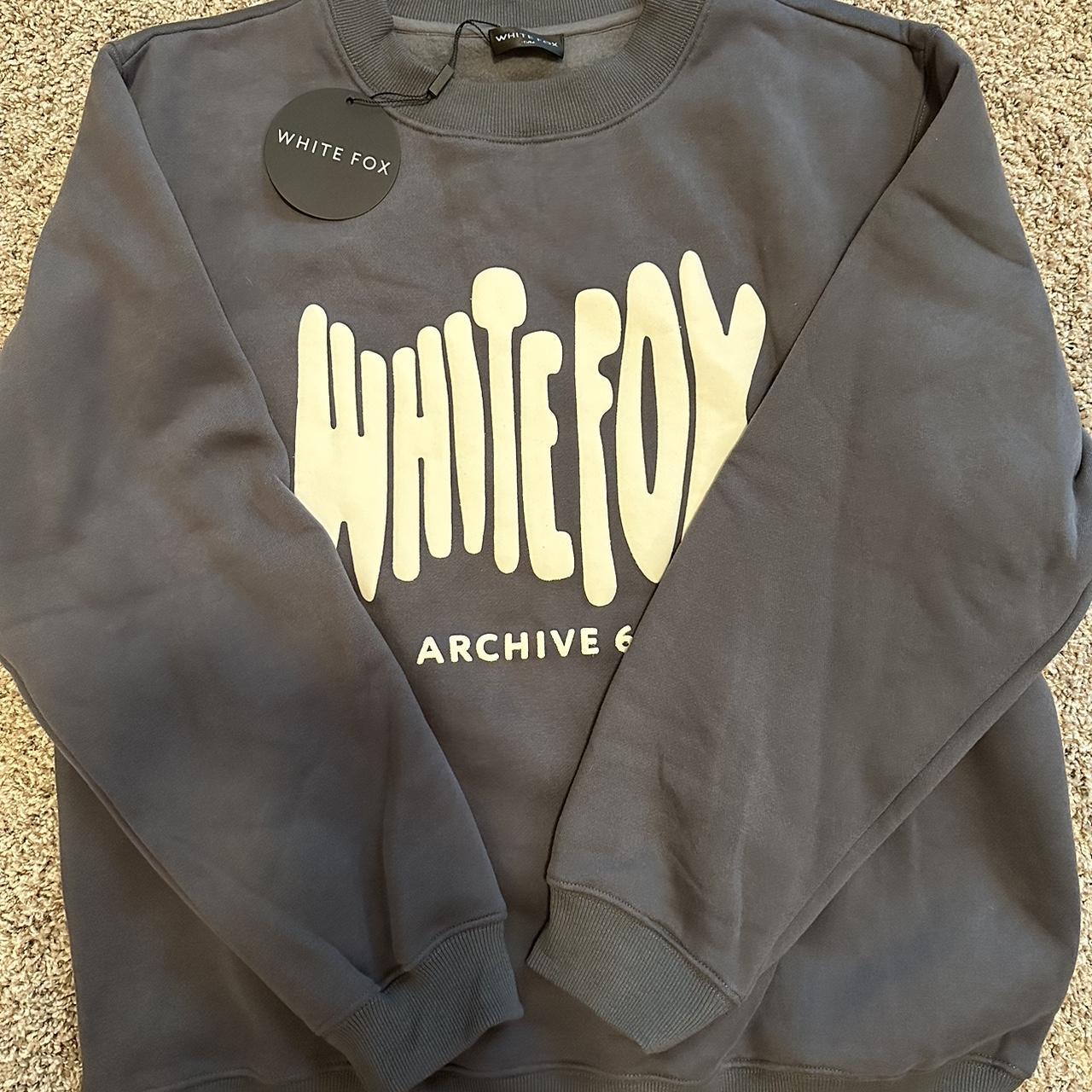 White Fox oversized crew neck. Never worn.... - Depop