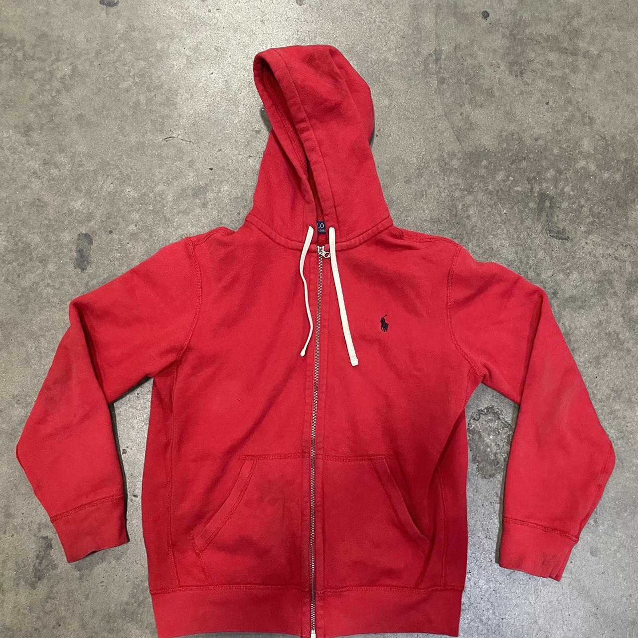 Men’s medium polo zip up jacket - Depop