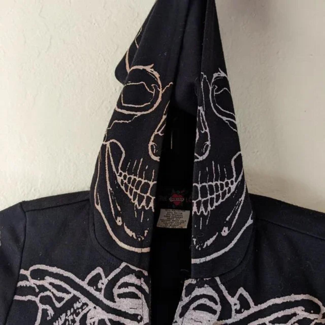 VINTAGE Y2K Emo Skeleton Heart Cardigan Hoodie This... - Depop