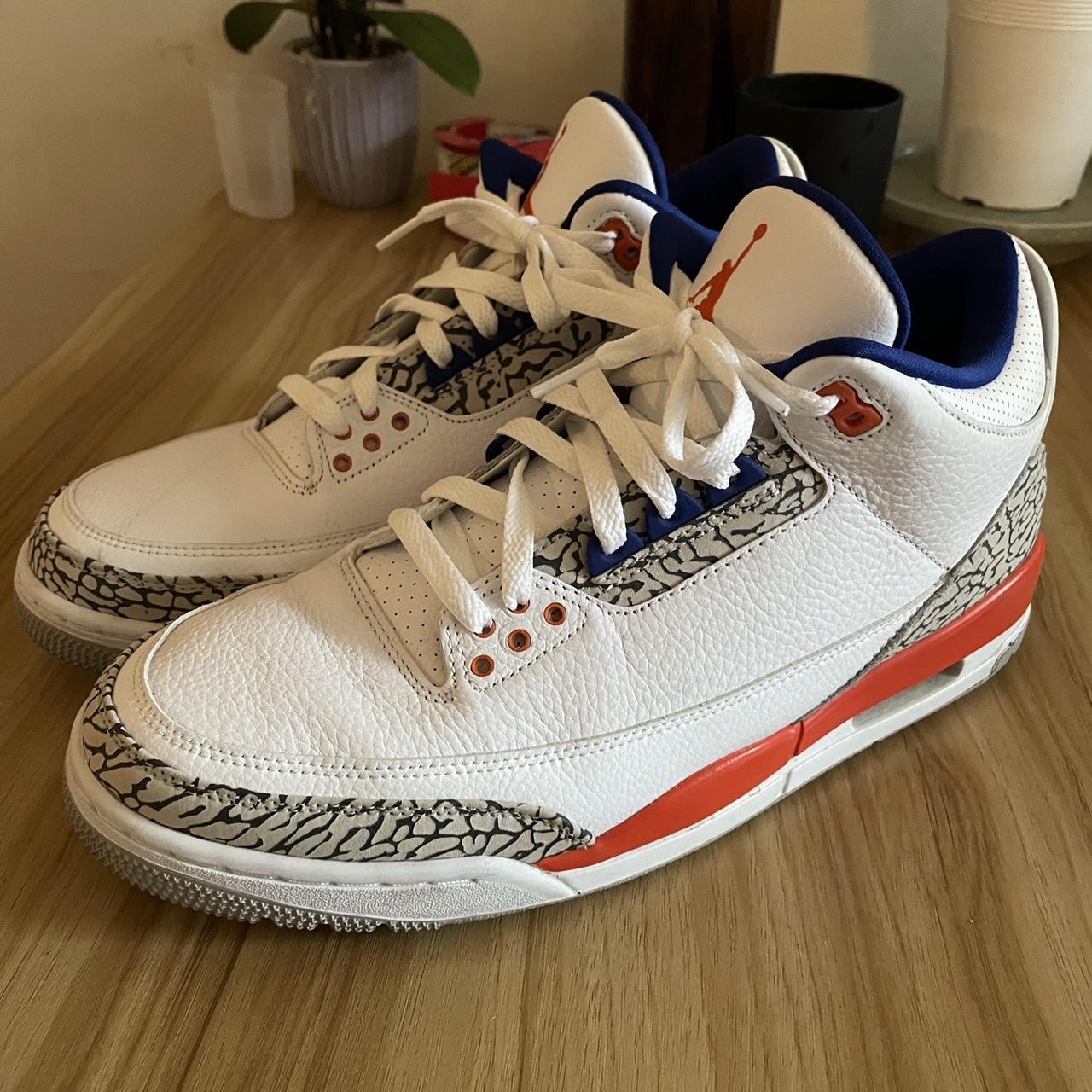 Nike Air Jordan 3 in “Knicks” Colorway 9/10. Worn 2... - Depop
