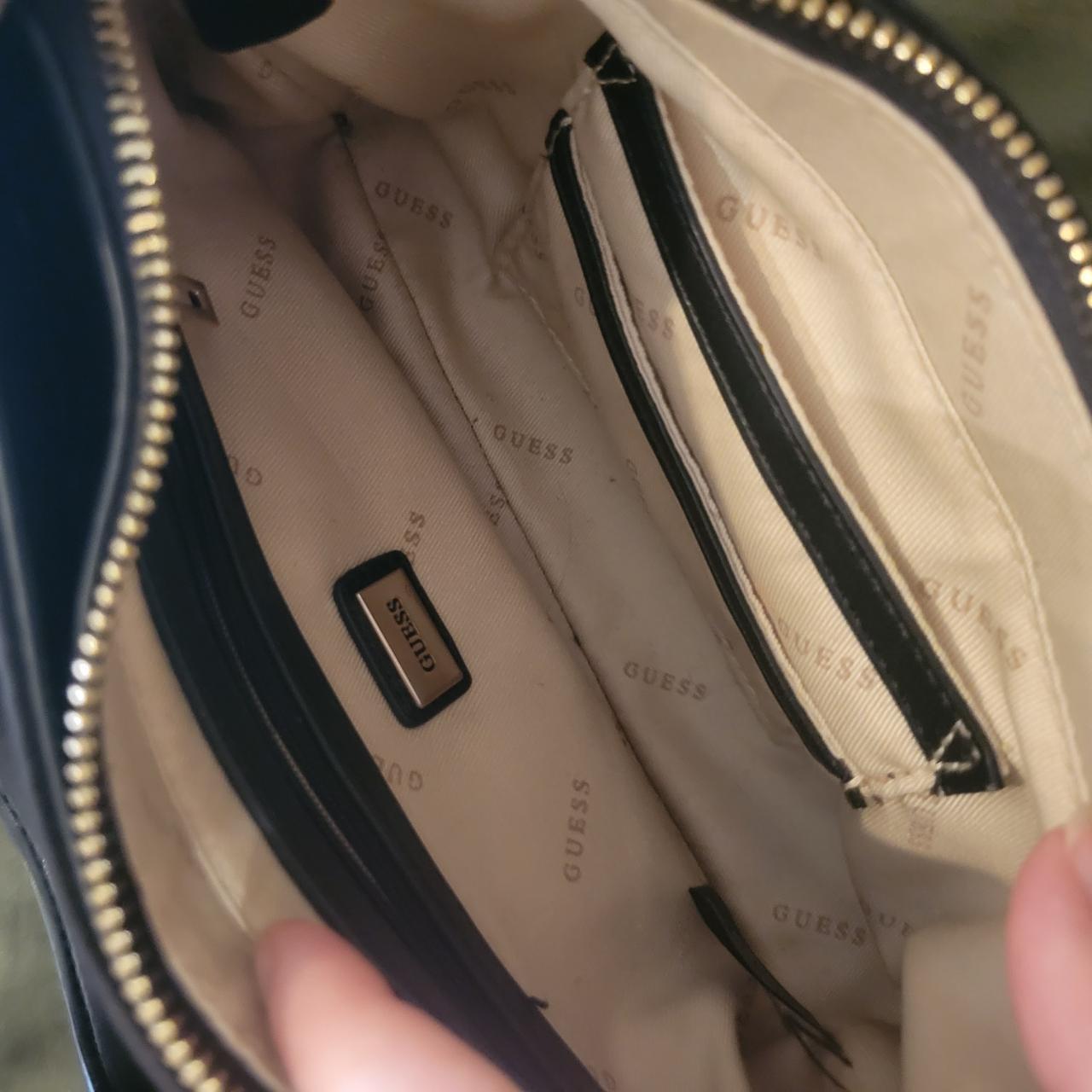 Guess black mini purse, nylon with leather strap and... - Depop