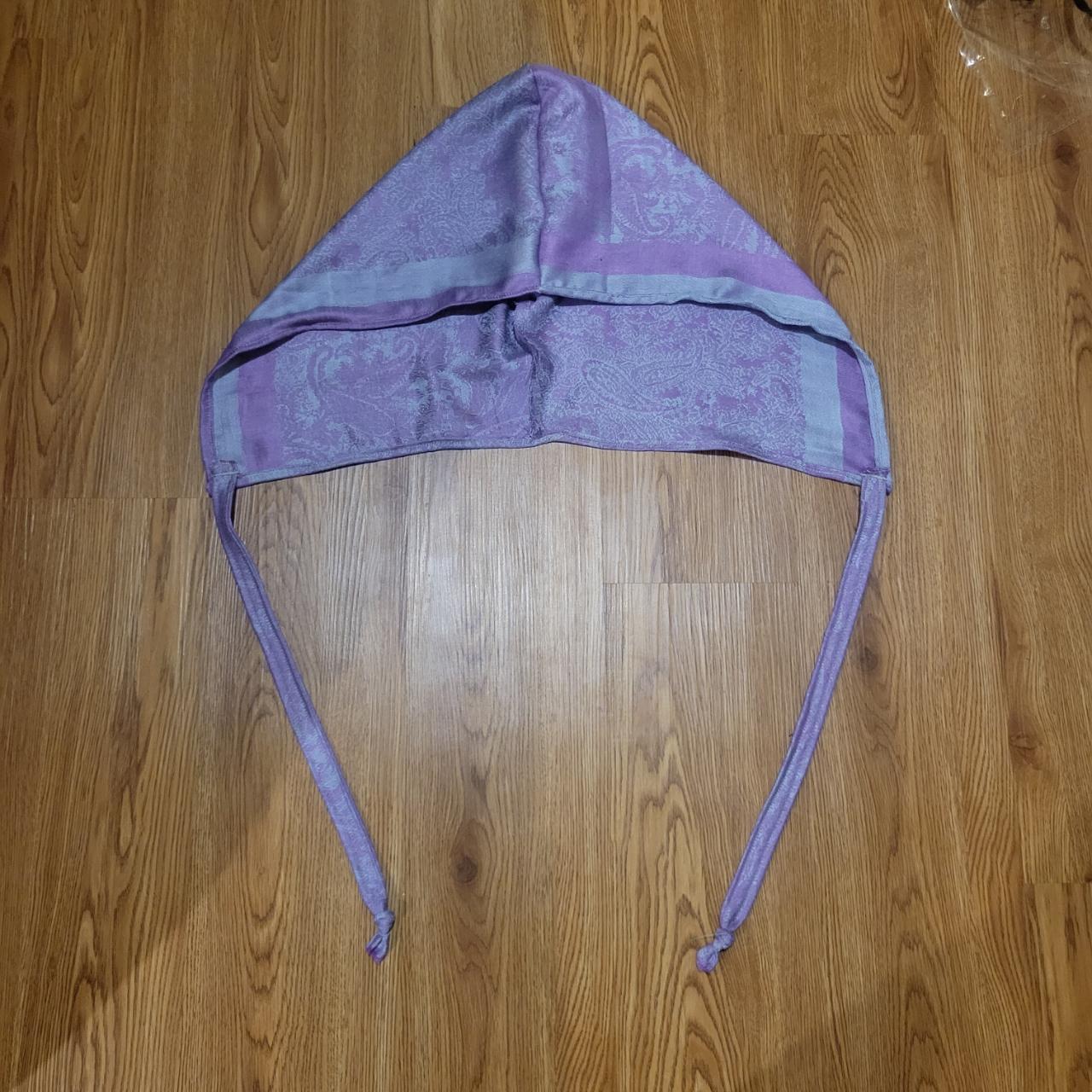 Handmade Purple and Gray Pashmina Hood MADE TO... | Depop