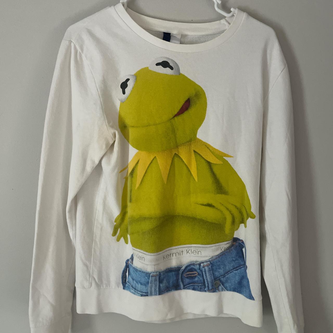 Kermit The Frog Sweatshirt White Small Kermit... - Depop