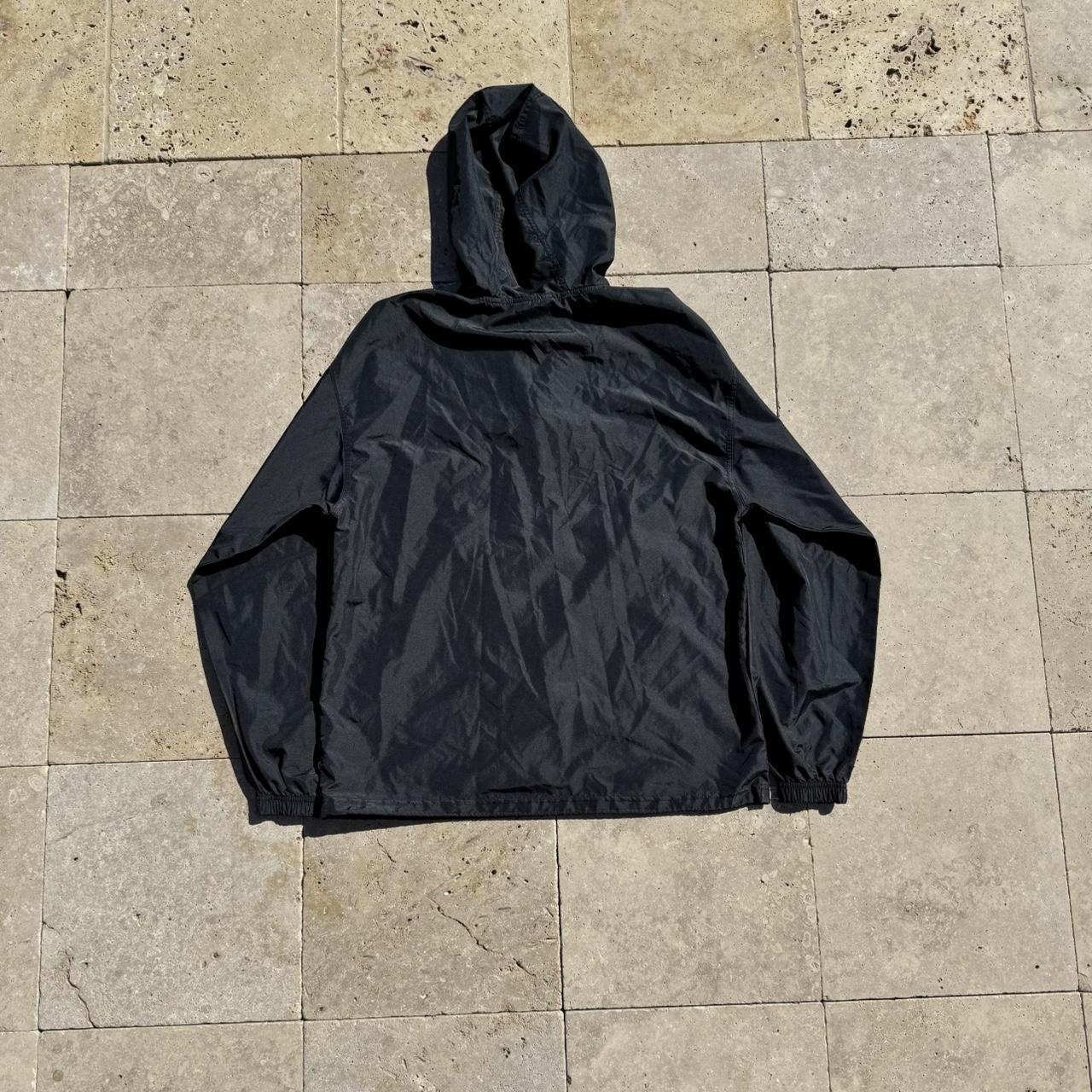 Black Champion Half-Zip Windbreaker Size:... | Depop