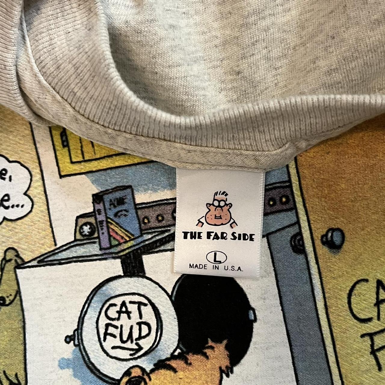 Vintage far side comics cat fud shirt Dated 1990... - Depop