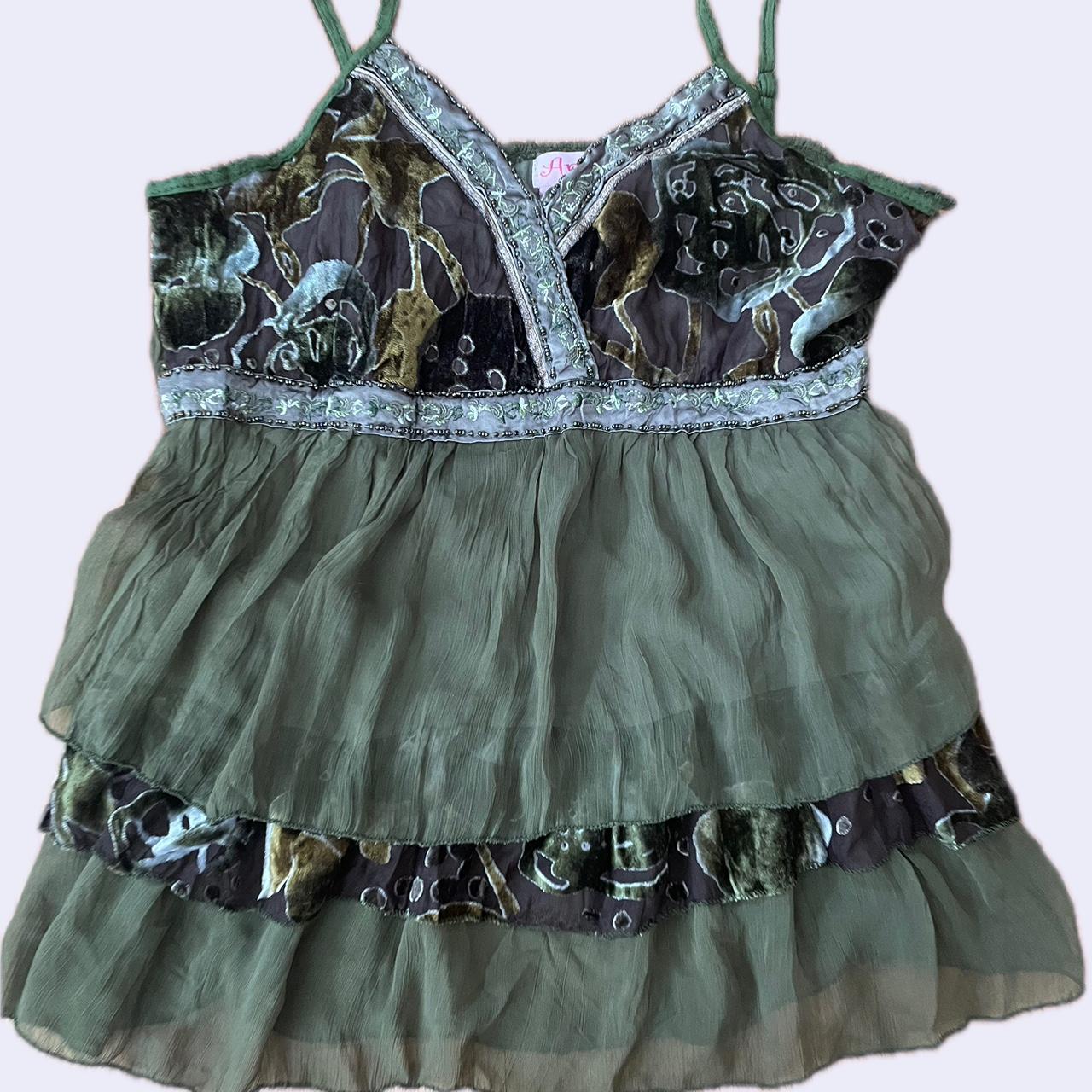 Cute green top, perfect for summer and layering... - Depop