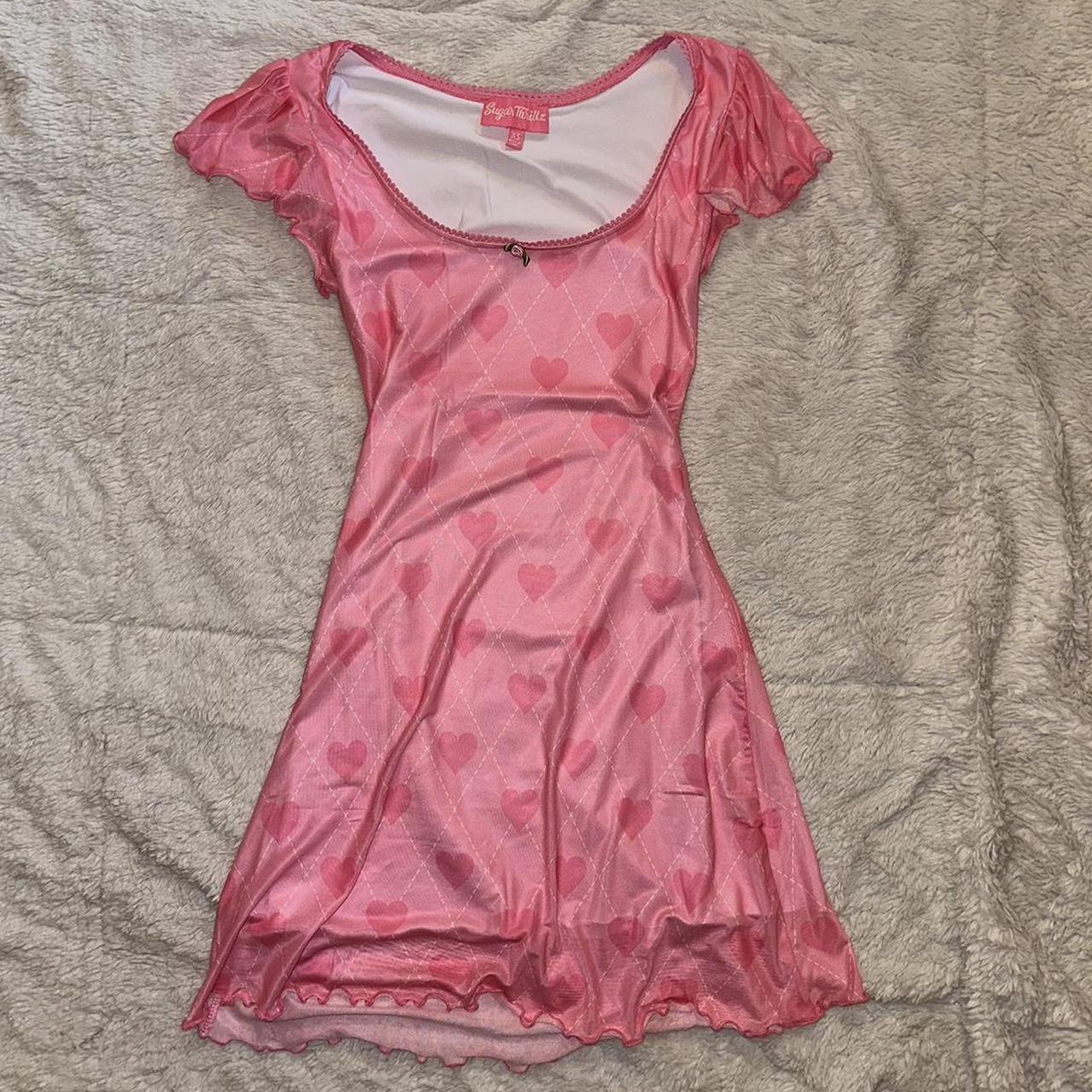 SUGARTHRILLZ heart mesh dress Never... - Depop