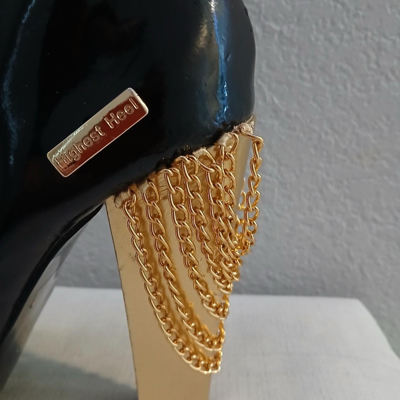 Highest Heel Collection Black patent leather & Gold... - Depop