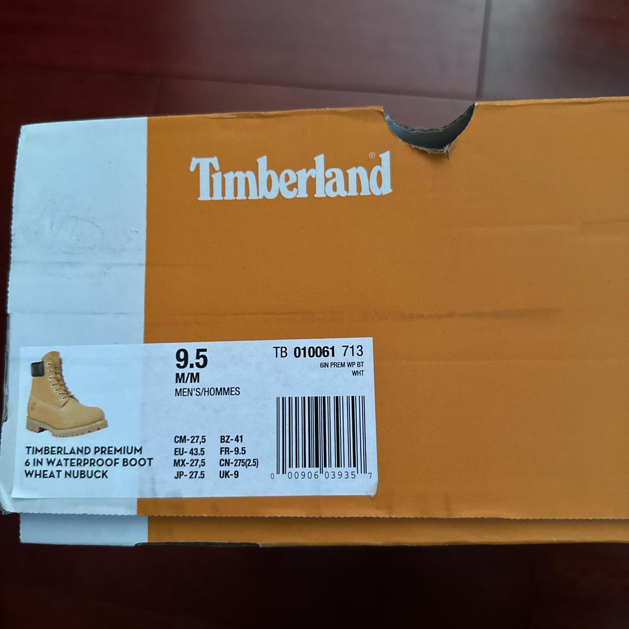 Timberland boot,worn once , size 9.5 little dust stain - Depop