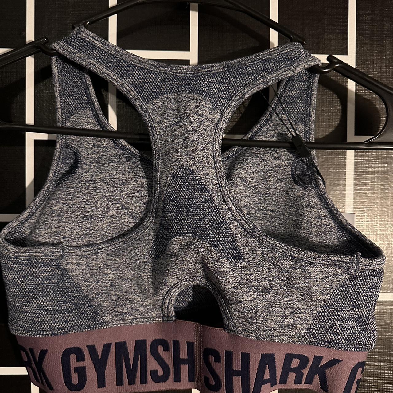 Navy & Purple, Gym Shark, Racerback, Sports Bra,... - Depop