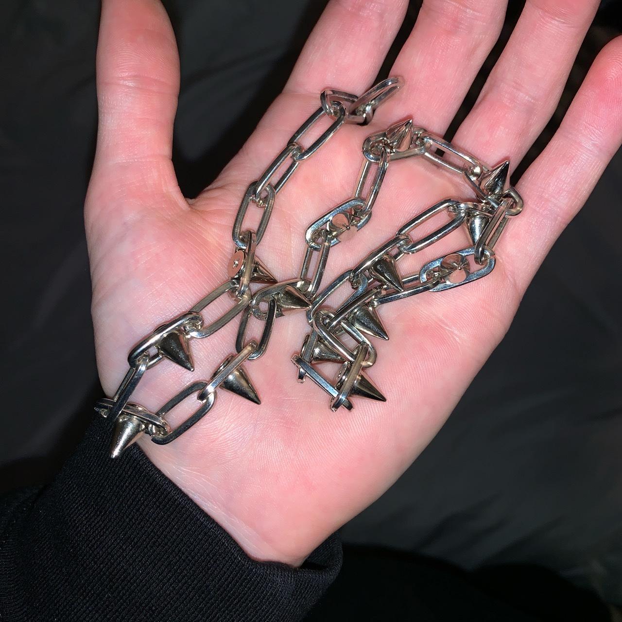 Silver spiked pants chain #spencers #pantschain... - Depop