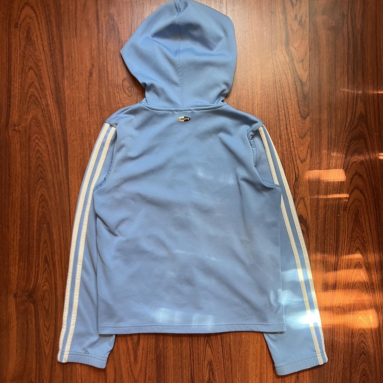 Vintage 90s Baby Blue Women’s Adidas Track Jacket... - Depop