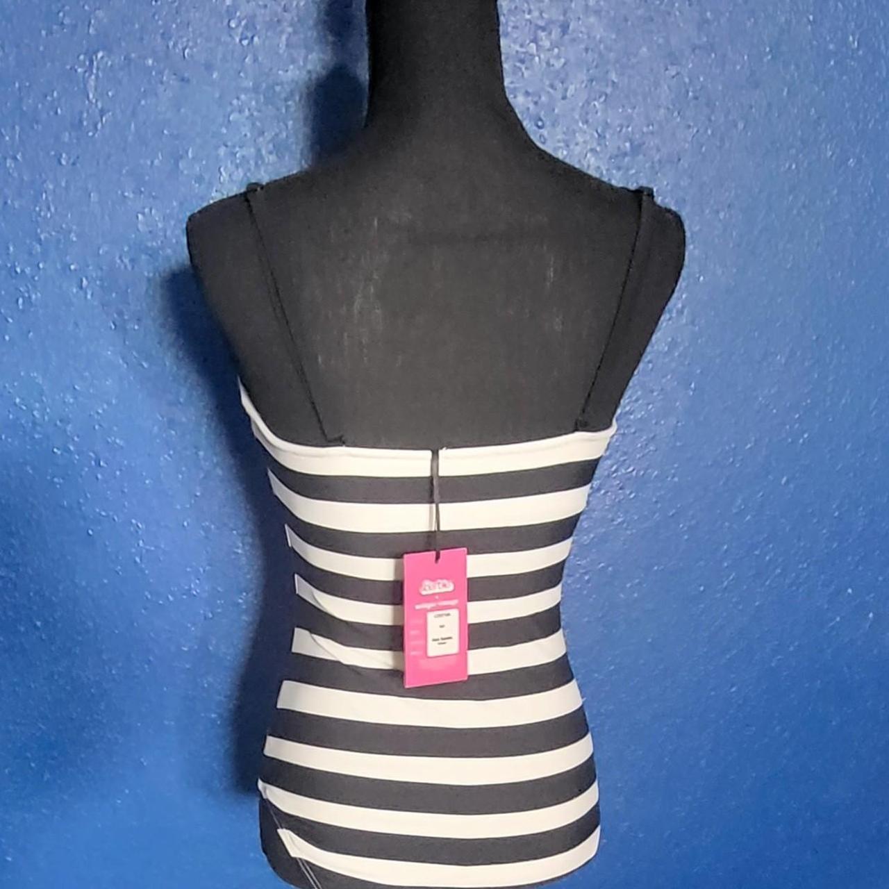 XL Barbie Chevron bathing suit from Unique Vintage.... - Depop