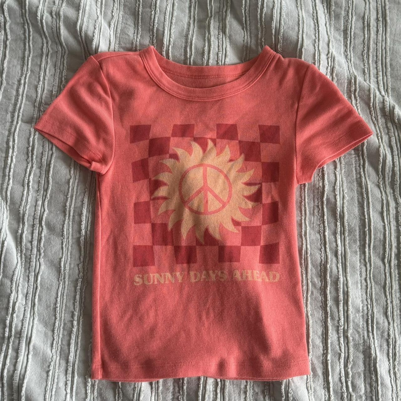 american eagle baby tee, size xxs -worn like... - Depop