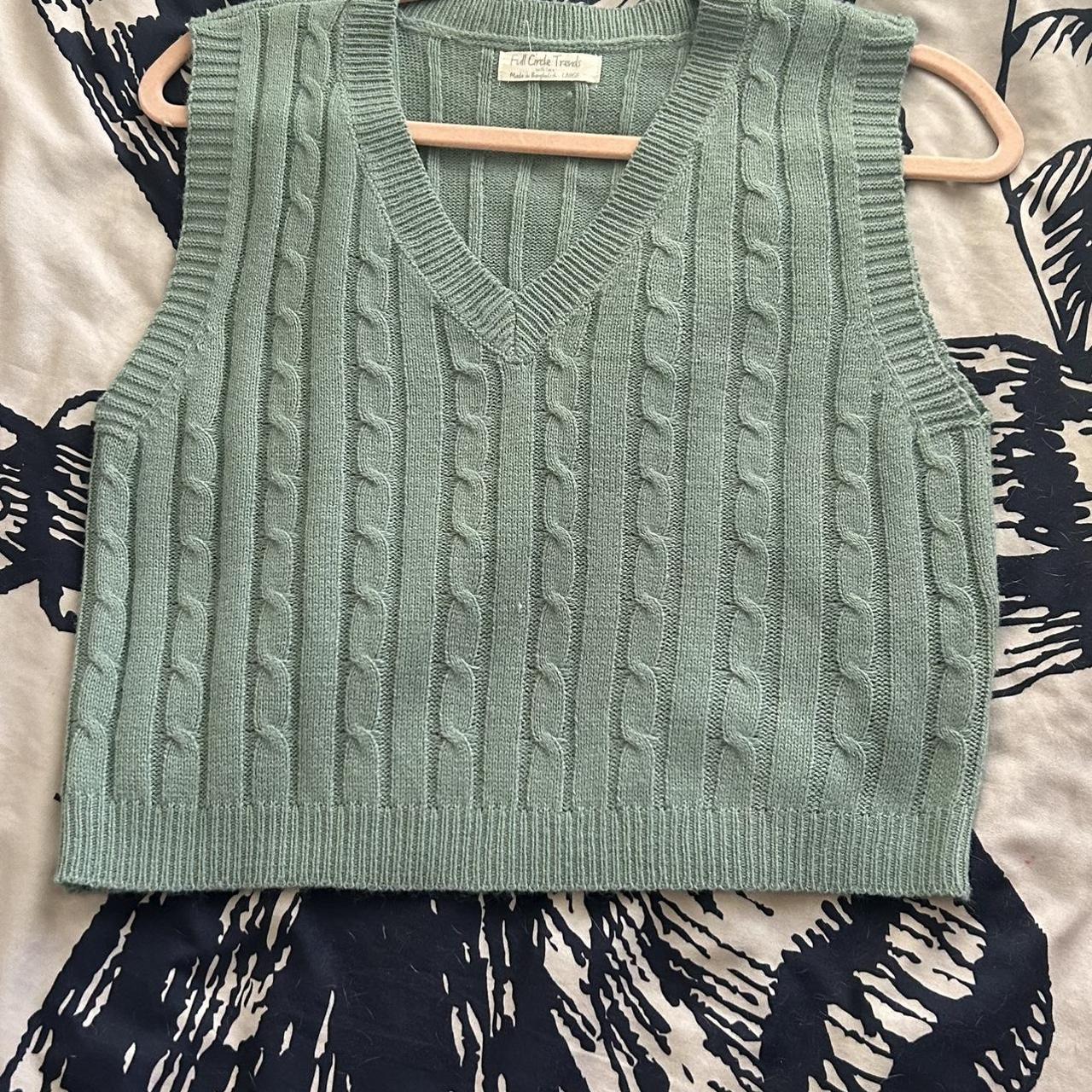 Preppy mint green sweater vest!🐊 - Depop