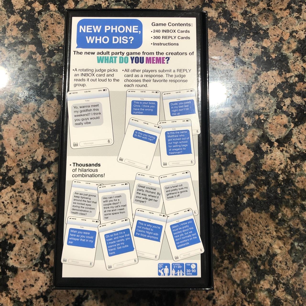 New phone who dis card game Never used New... - Depop
