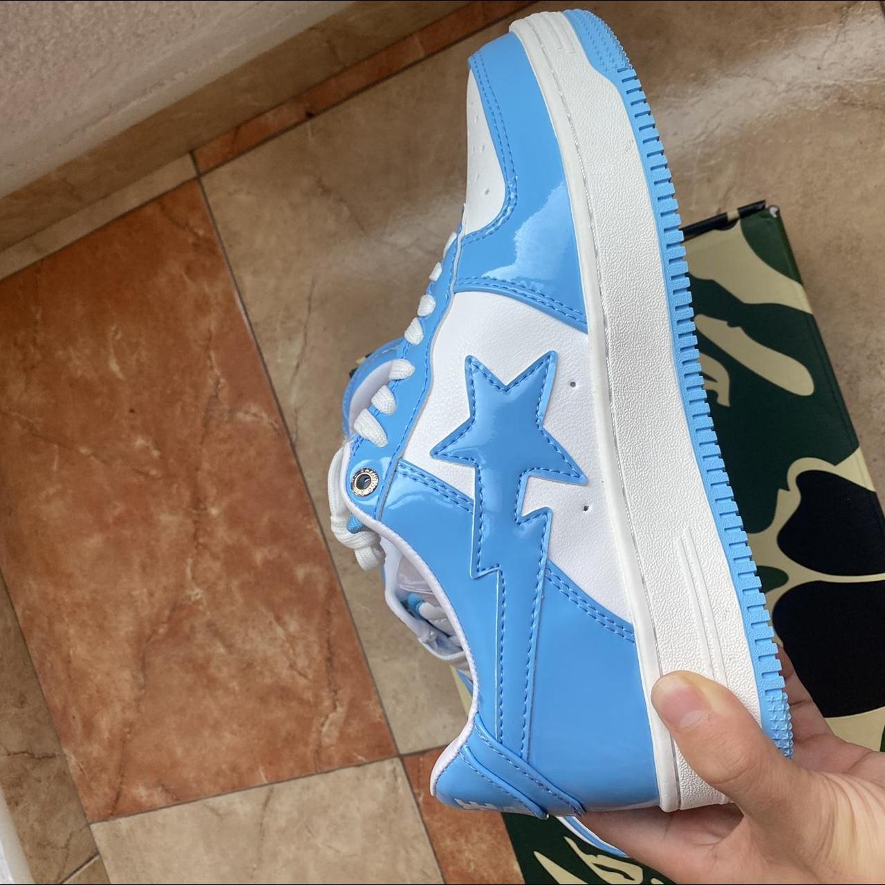 💙 Bapesta low baby blue 🤝negotiable price avaible... - Depop