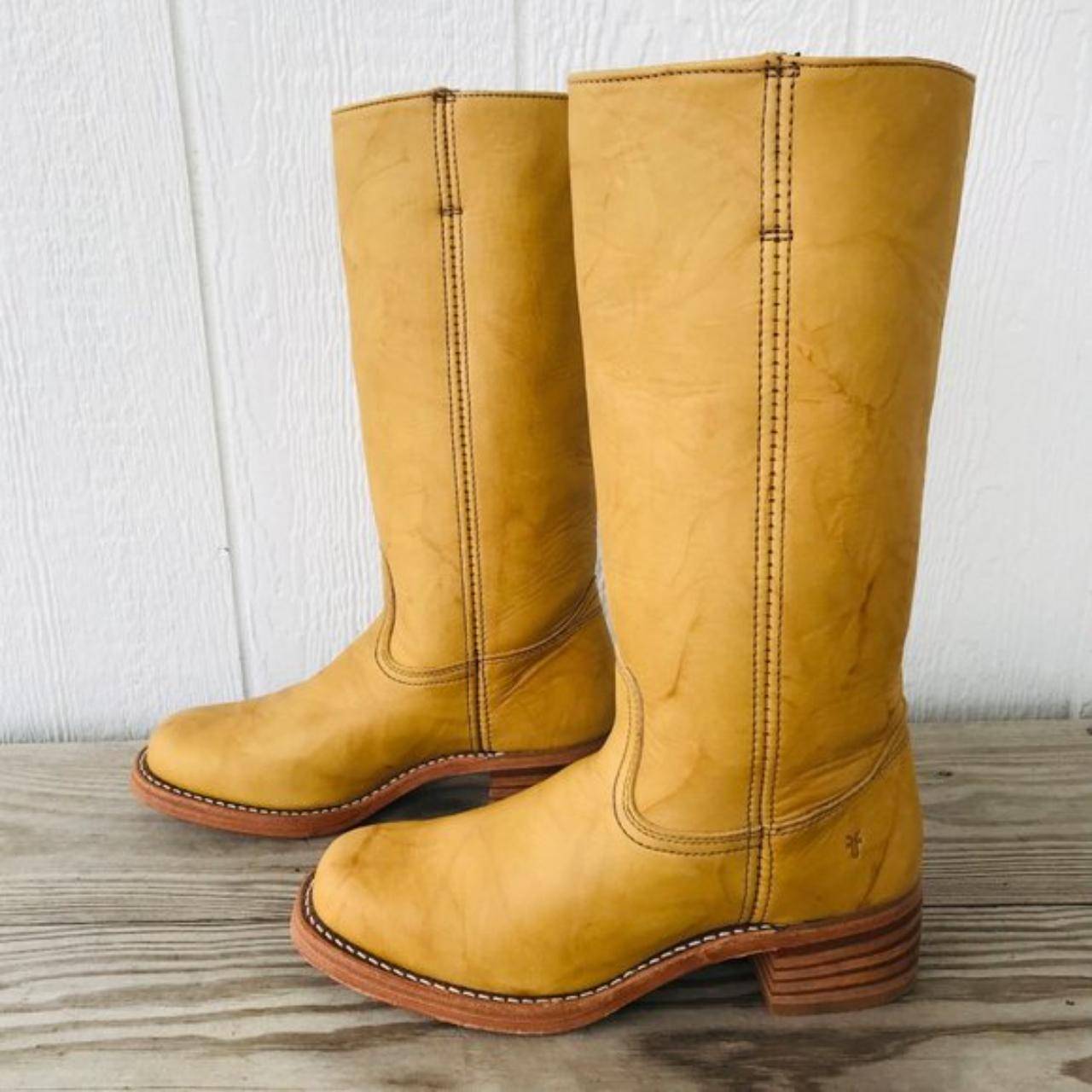 Frye Campus 14L Womens Banana Leather Cowboy Western... - Depop