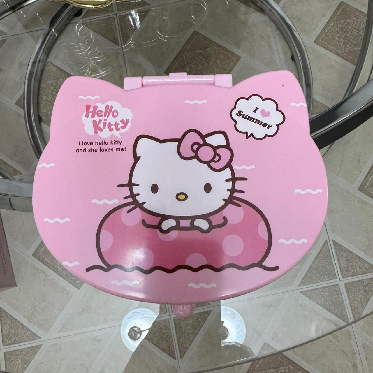 Hello Kitty pink jewelry box with mirror | Depop