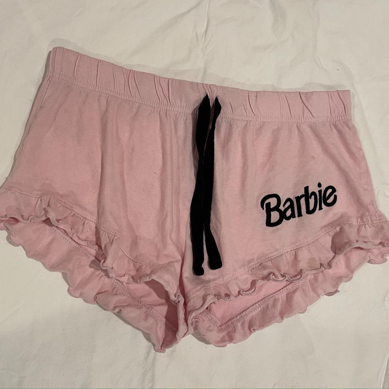 Pink Barbie Pajama Shorts💕 size small but runs large - Depop