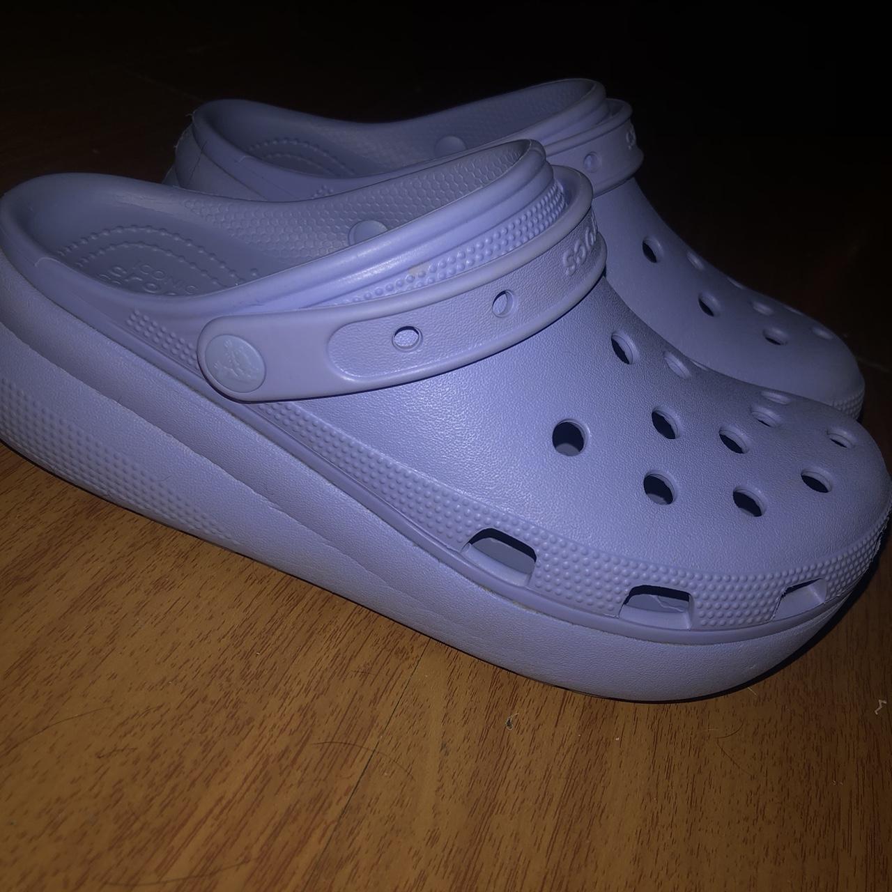 Blue crocs. Size 6 Soo cute just need money!... - Depop