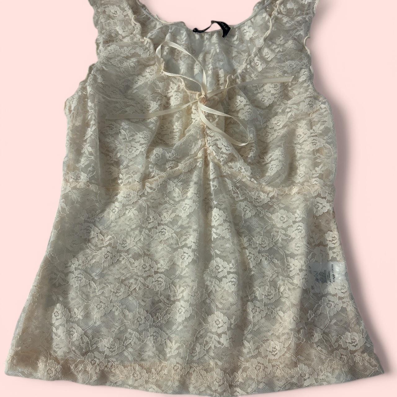 pink black and blue lace brandy tanks never worn 38... | Depop