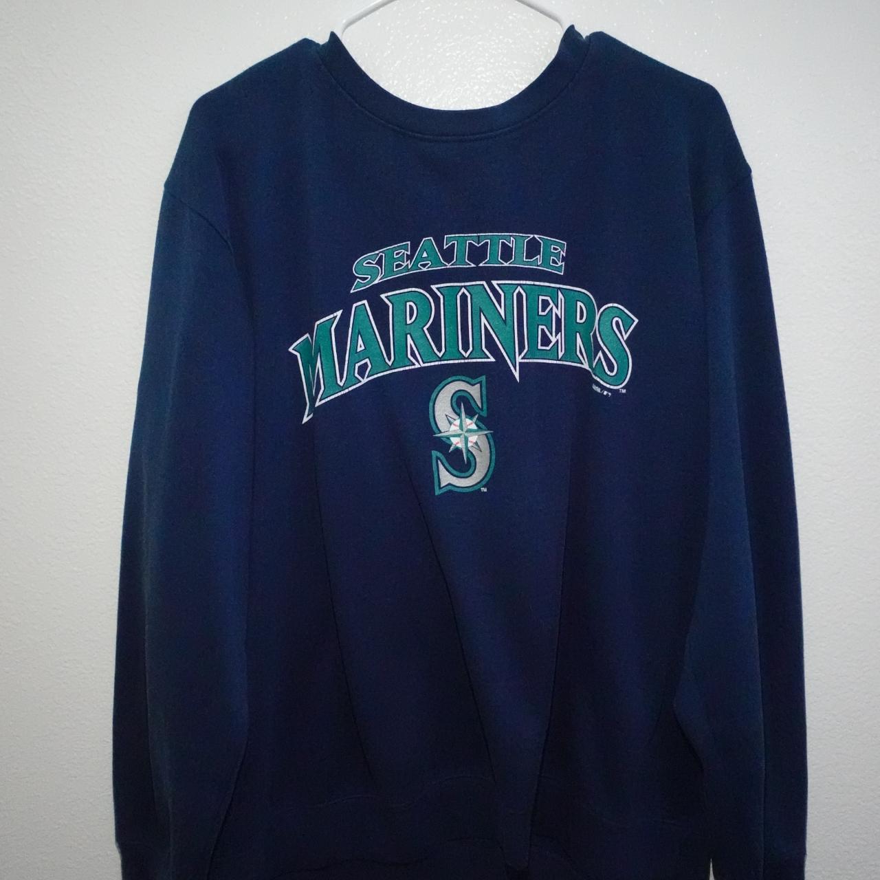 Stitches Navy Seattle Mariners Sweatshirt. Size... - Depop