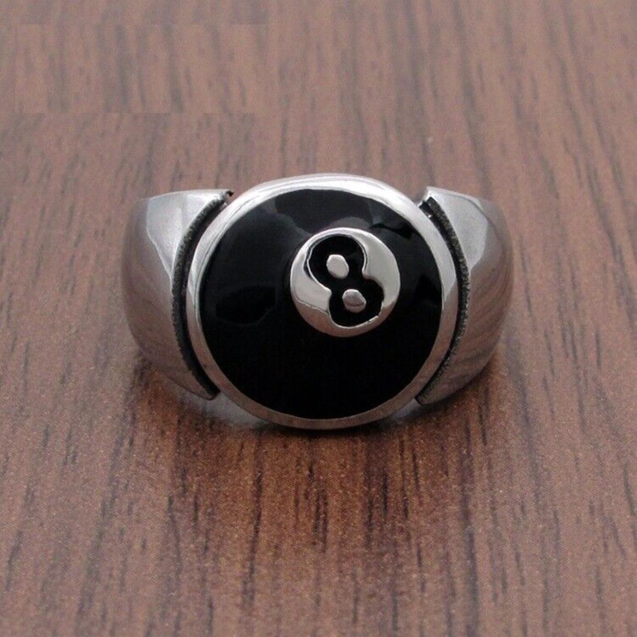 8 Ball Ring Size Adjustable | Depop