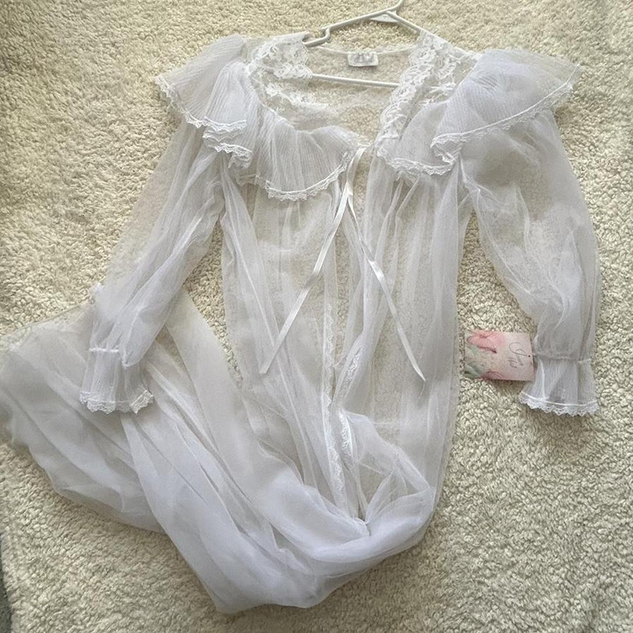 Vintage White frilly fairy night dress/Robe. Very... - Depop