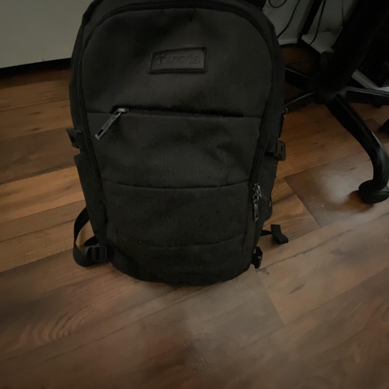 Heavy duty backpack with an charger plug and lock on... - Depop