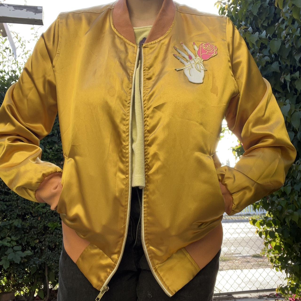 Big Bud Press satin gold bomber jacket. Now this is... - Depop